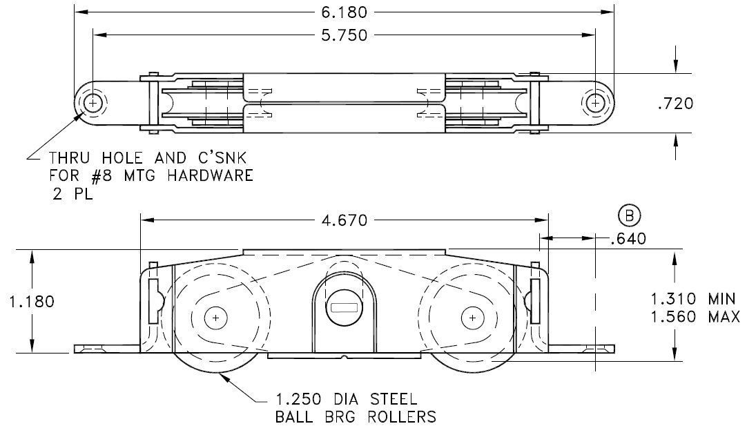 Semco Window Parts SLIDING DOOR ROLLER KIT SS102