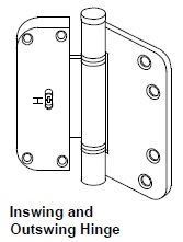 Semco Window Parts Semco Swing Door Adjustable (Horizontal) Hinge SH107